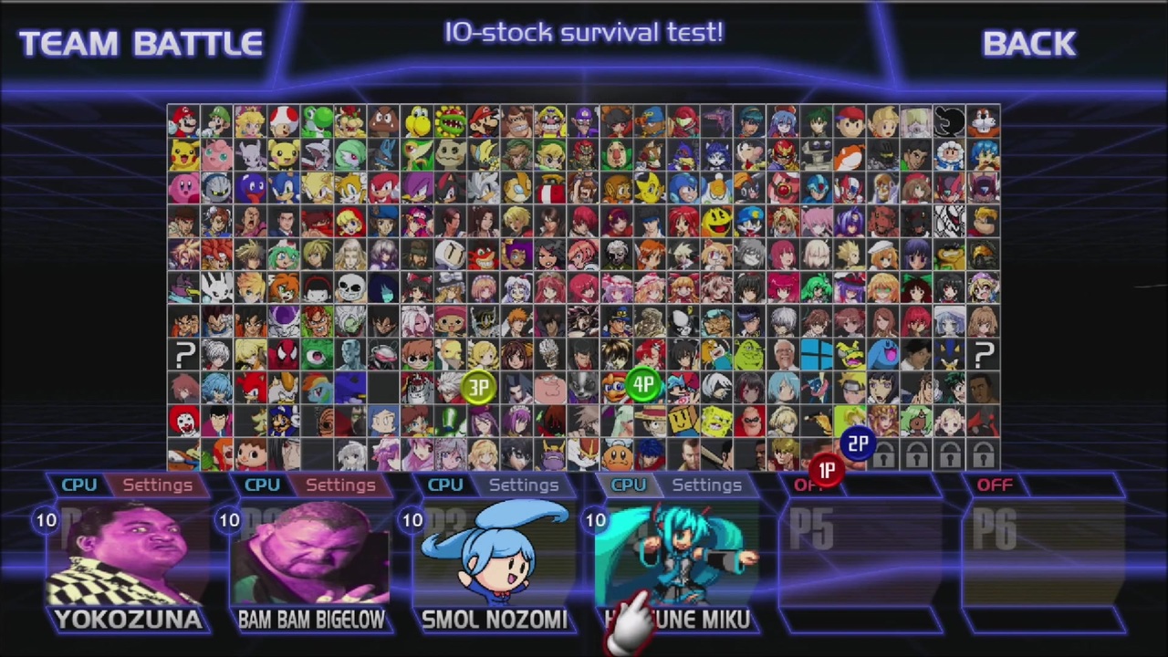 Super Smash Bros Crusade CMC PLUS V6.1 Yokozuna＆Bam Bam Bigelow VS Smol Nozomi＆Hatsune Miku - ニコニコ動画