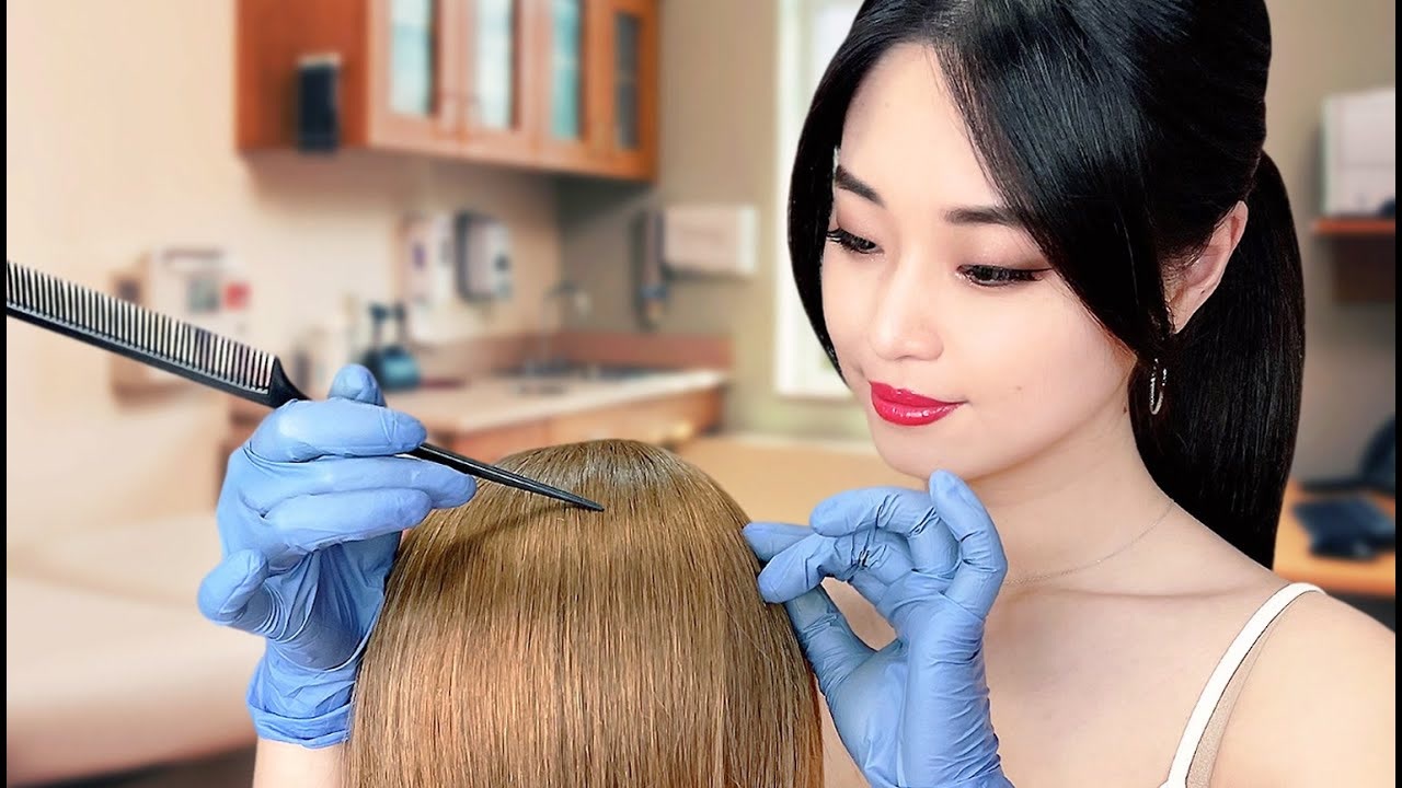 [ASMR] Doctor Scalp Check and Aloe Treatment - ニコニコ動画