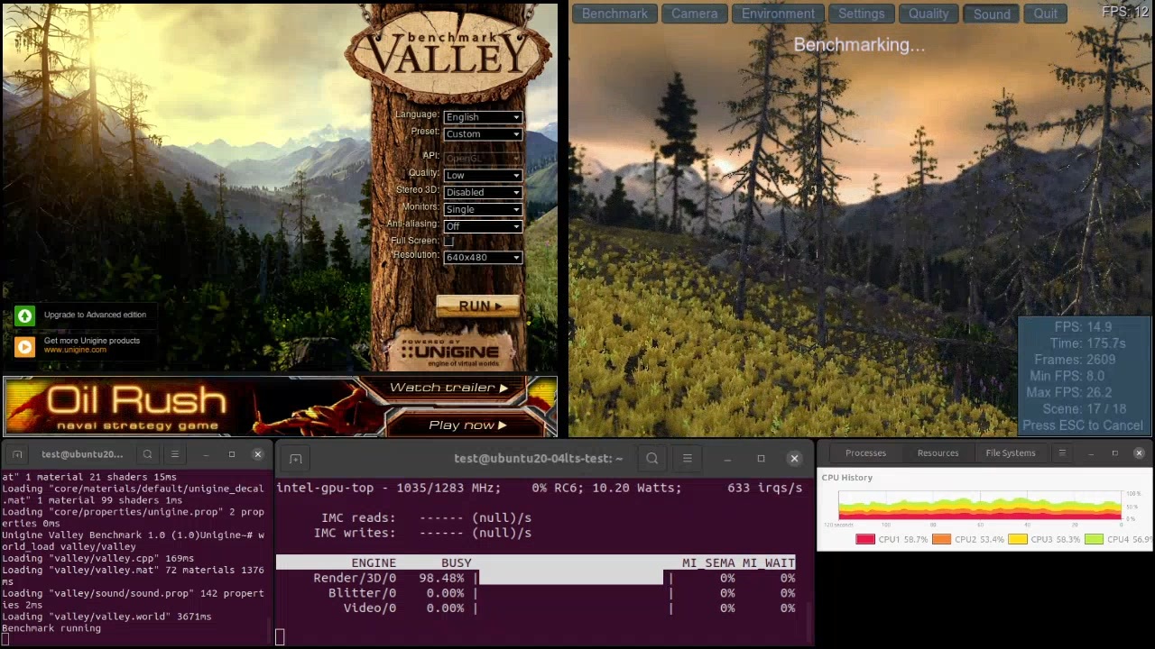 Linux OpenGL 】VALLEY benchmark を動かすだけ【 Ubuntu 20.04 LTS 】 - ニコニコ動画