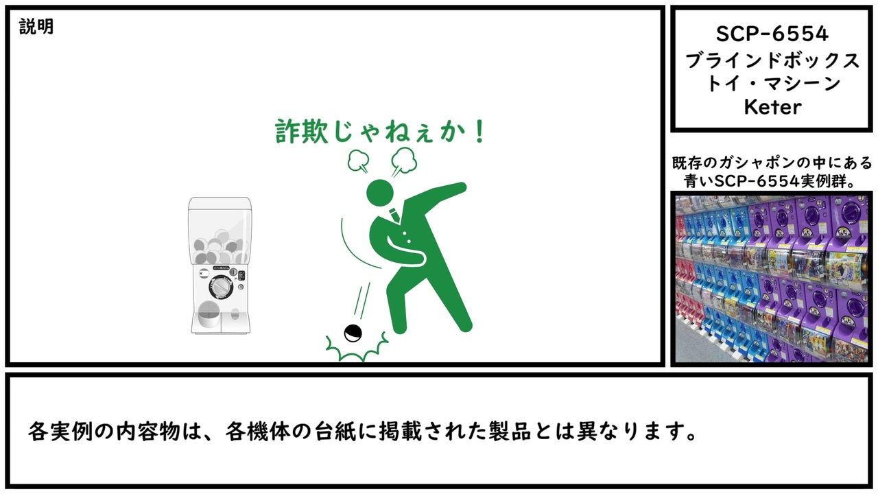 【ゆっくり紹介】SCP-6554【ブラインドボックストイ・マシーン】 - ニコニコ動画