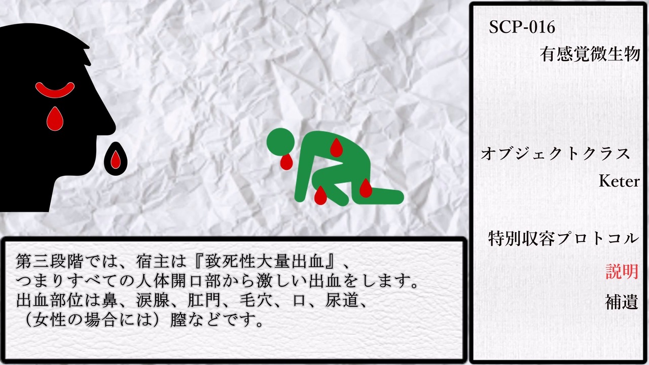 【ゆっくりSCP】SCP-016 有感覚微生物【ピクトグラム】 - ニコニコ動画