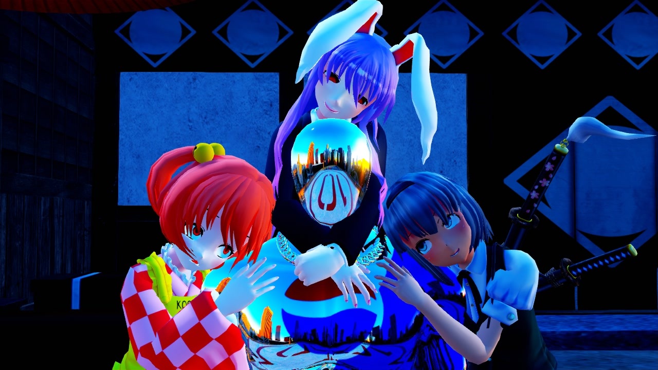 【東方mmd】鈴仙と妖夢と小鈴で1、2、3、4、5！ ニコニコ動画