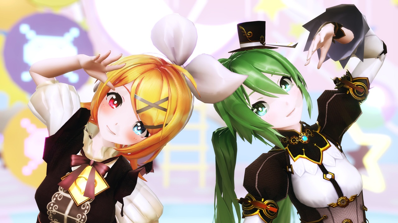 【MMD夏祭り2022】『スターリースカイ☆パレード』by Sour RIN LOLITA & Sour Miku Steampunk ...
