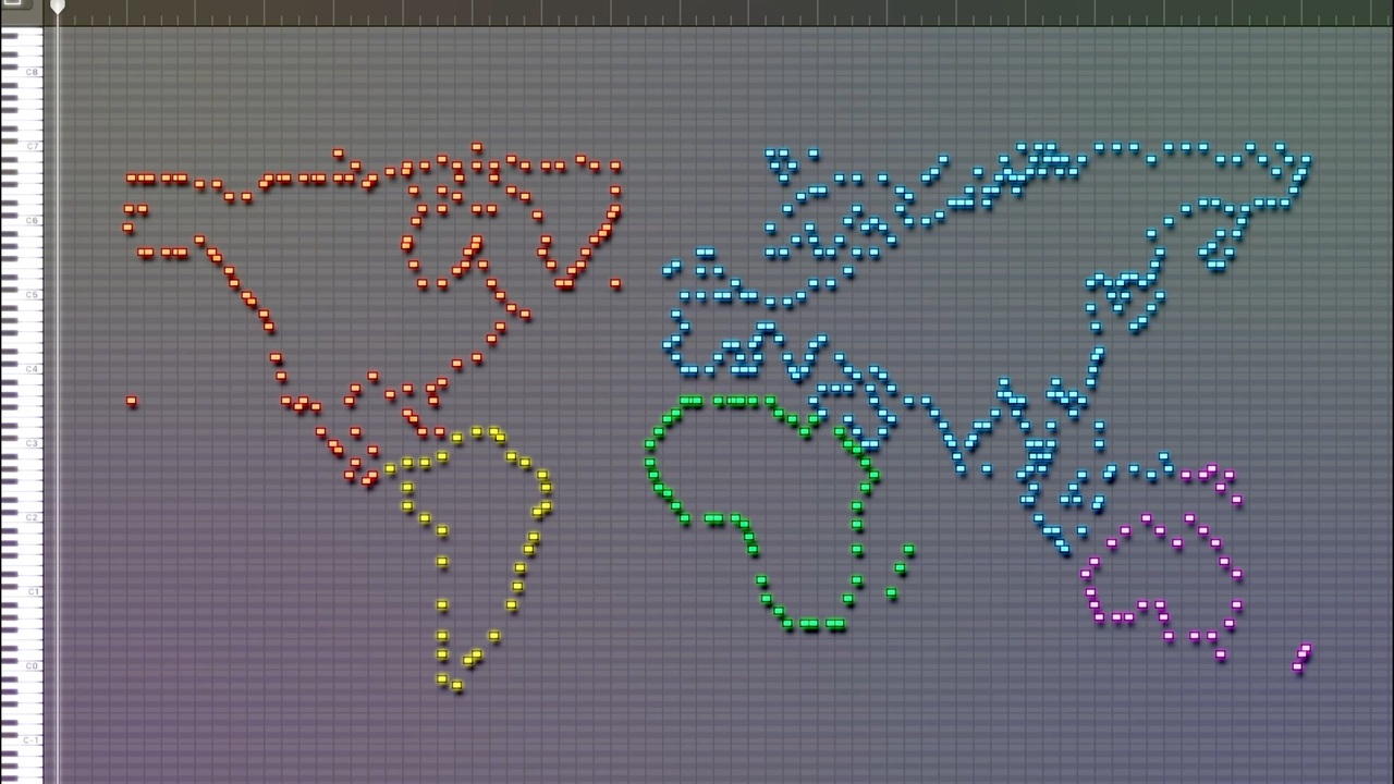 Disney Musical World Map 】 / MIDI Art - ニコニコ動画