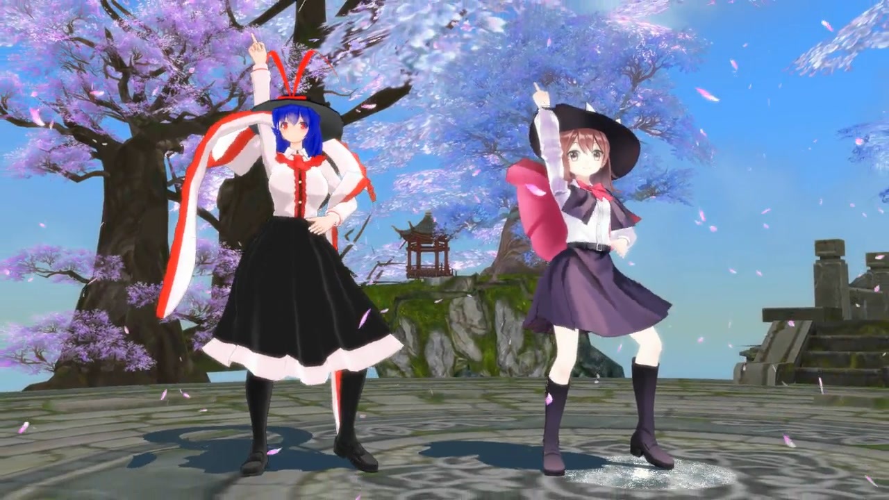 【MMD】Little apple 衣玖 蓮子 - ニコニコ動画