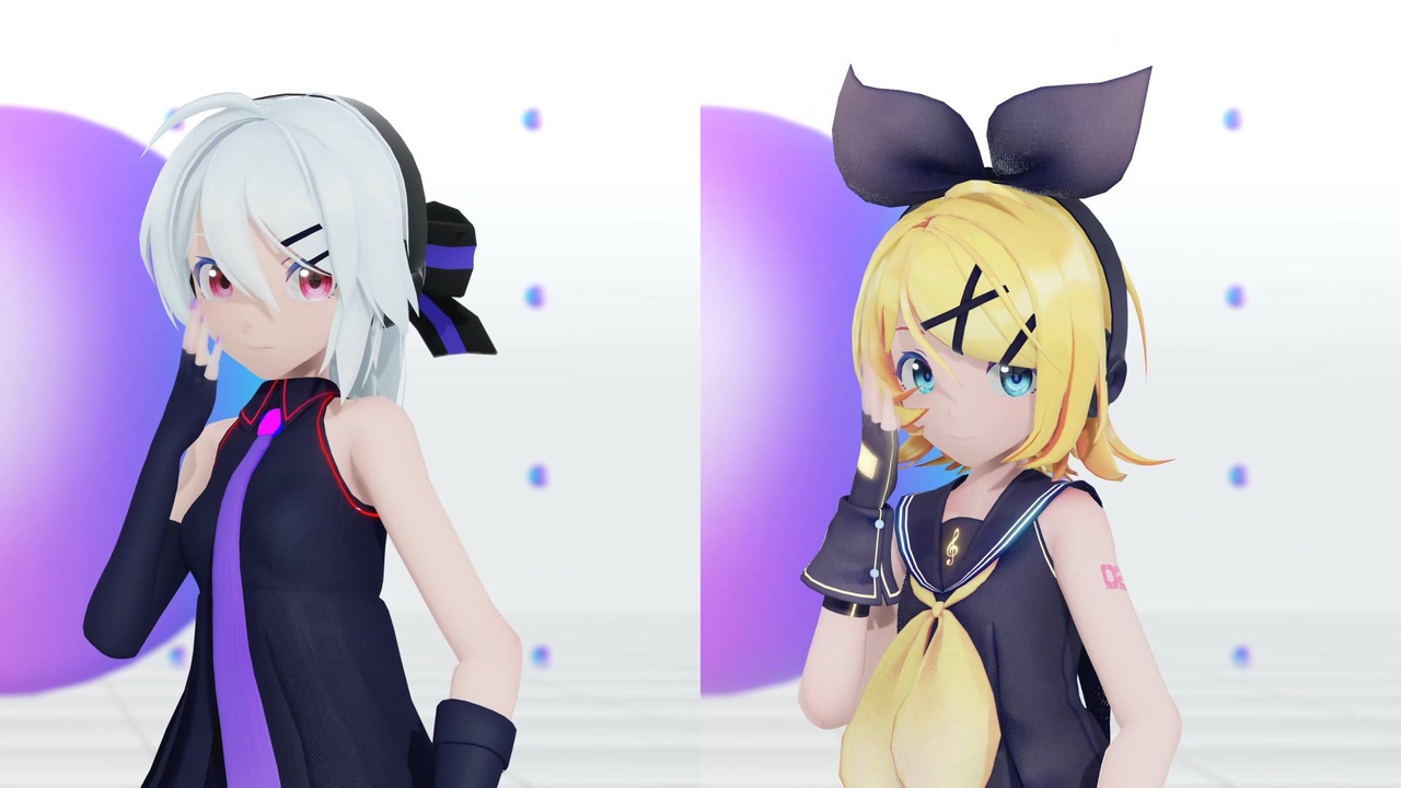 【MMD】GETCHA!【Sour式鏡音リン,弱音ハク】 - ニコニコ動画