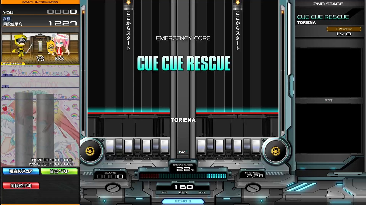 【beatmaniaIIDX】CUE CUE RESCUE(DPH)【RESIDENT】 - ニコニコ