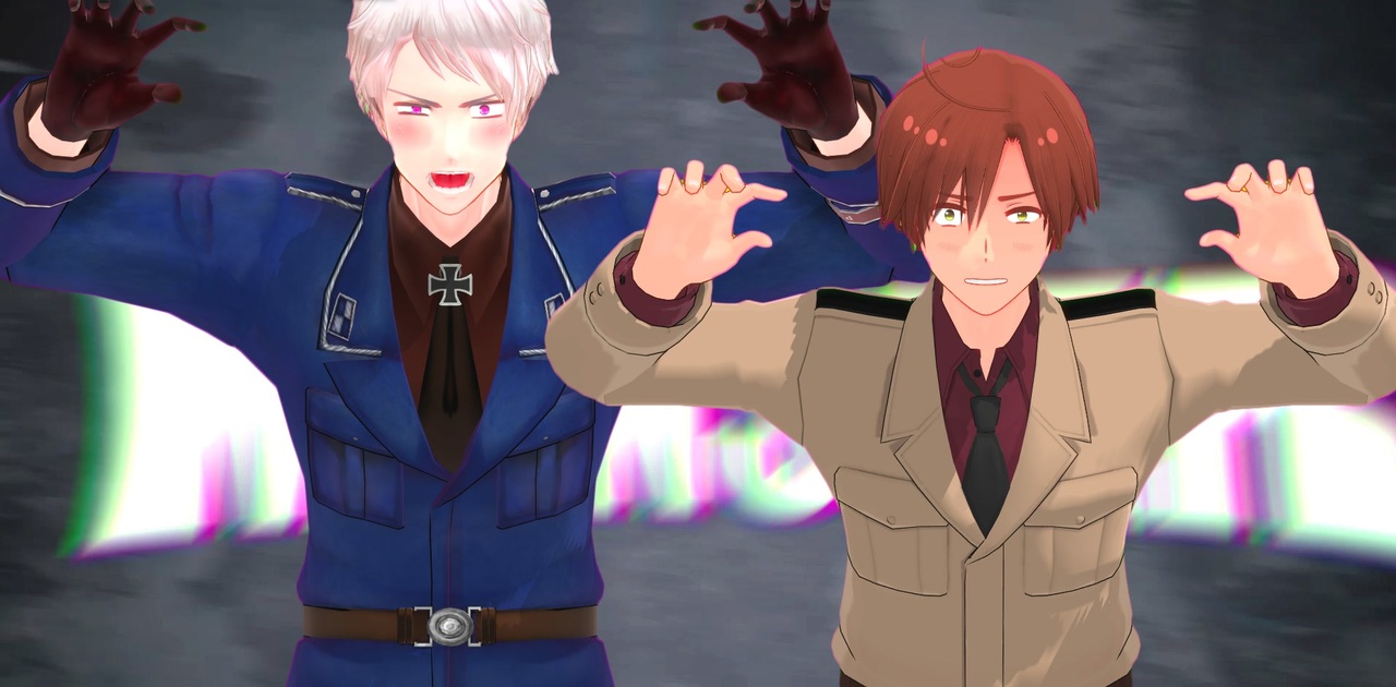 【APヘタリアMMD】枢軸兄組でMONSTER - ニコニコ動画