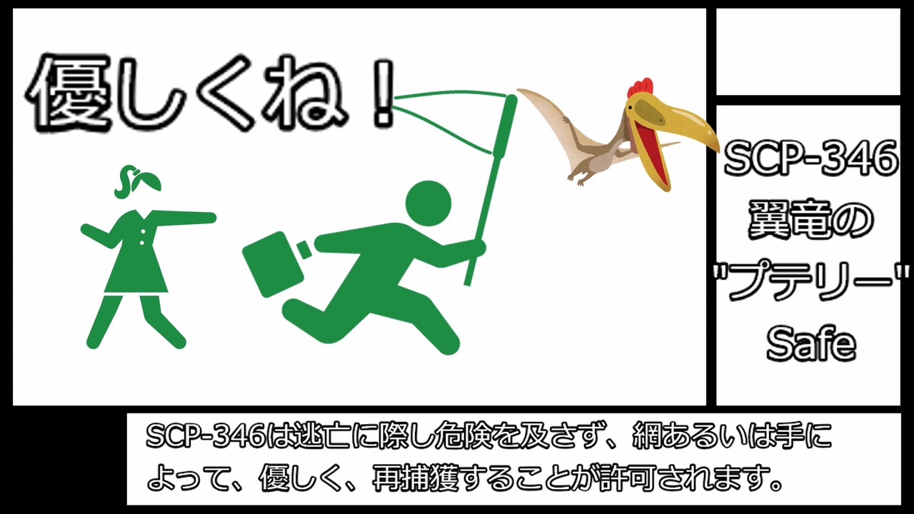 SCP-346【 翼竜の"プテリー"】ゆっくりピクトグラム解説 - ニコニコ動画