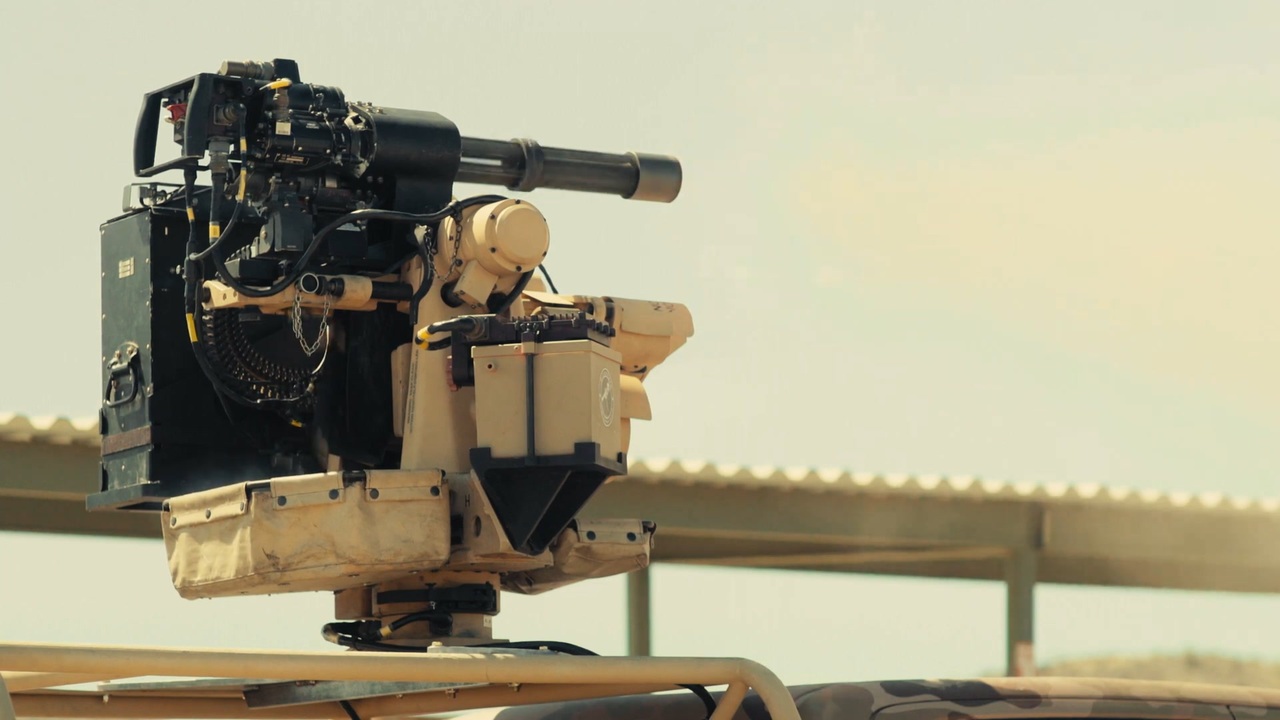 Kongsberg Protector RS4 に搭載したM134Dミニガン - ニコニコ動画