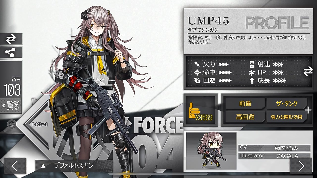 ドールズフロントライン 少女前線 ドルフロ UMP45 MOD3 ボイス集 - ニコニコ動画