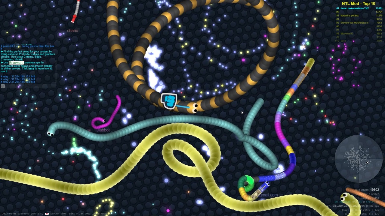 slither.io No,32 - ニコニコ動画