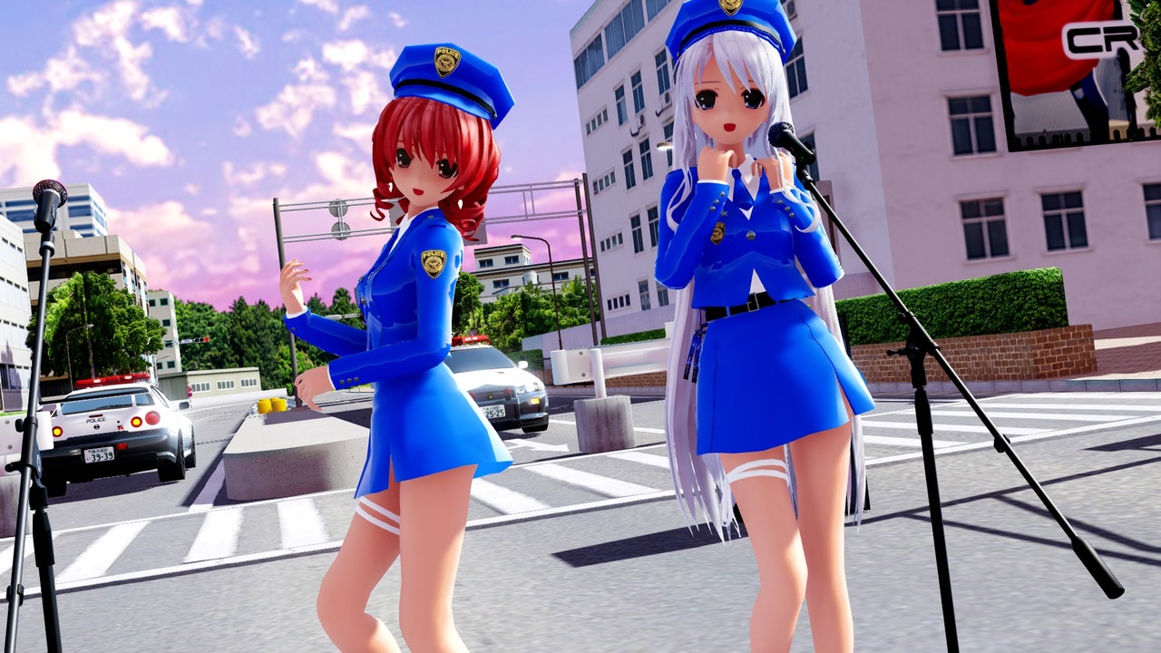 【MMD】らぶ式Rouge・Yukiで『愛が止まらない』minisuka police ver. - ニコニコ動画