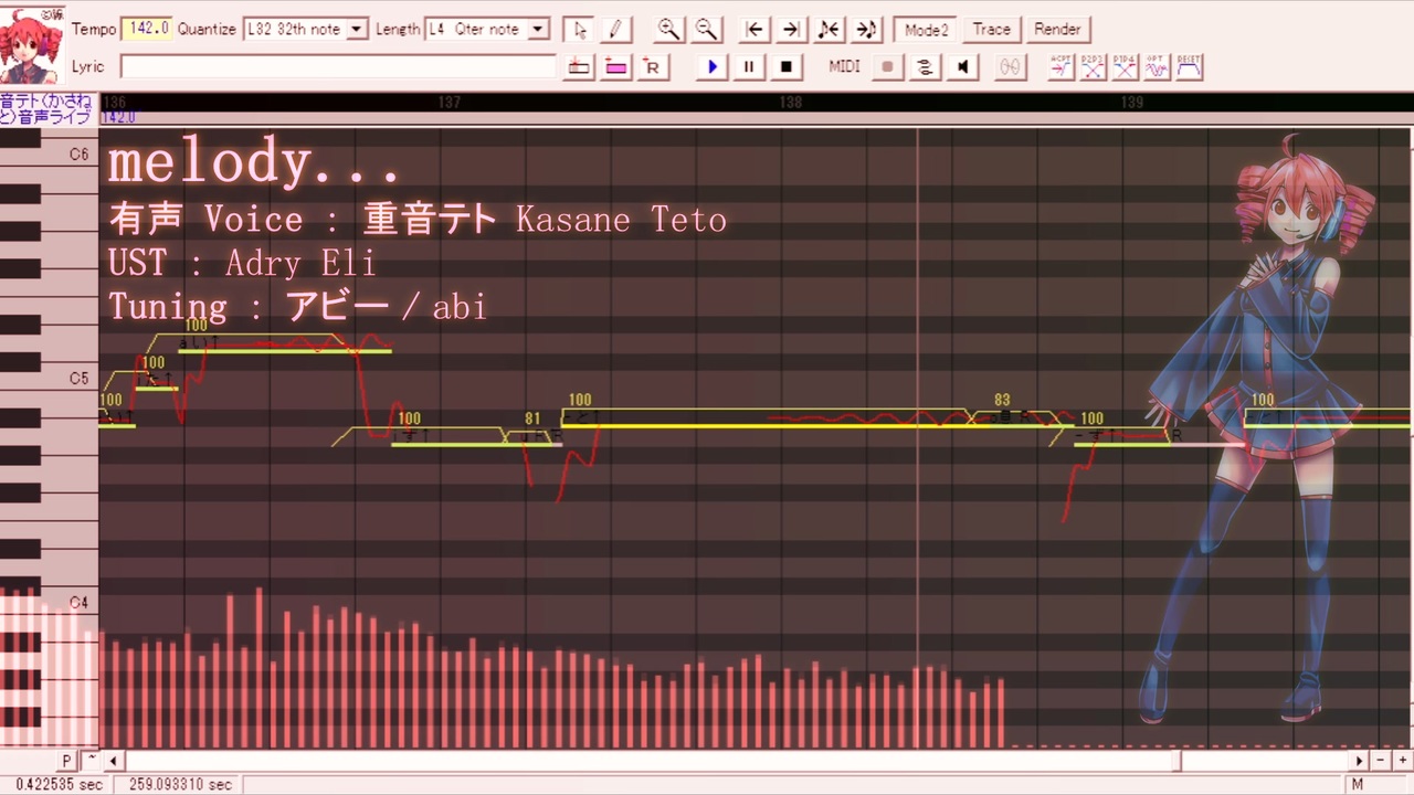 重音テト Kasane Teto 】melody...【 UTAU カバー】 - ニコニコ動画