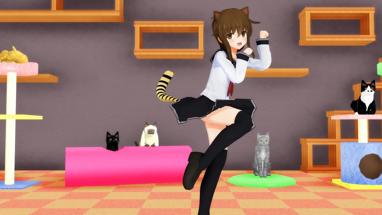 【MMD艦これ】第六駆逐艦隊 電「Nyan cat EX」 - ニコニコ動画