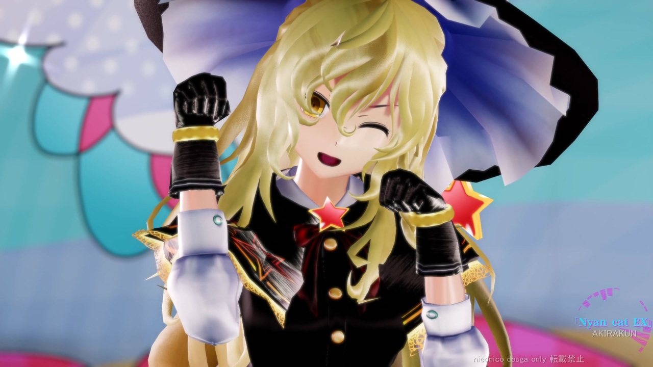 【東方MMD】魔理沙で「Nyan cat EX」1080P - ニコニコ動画