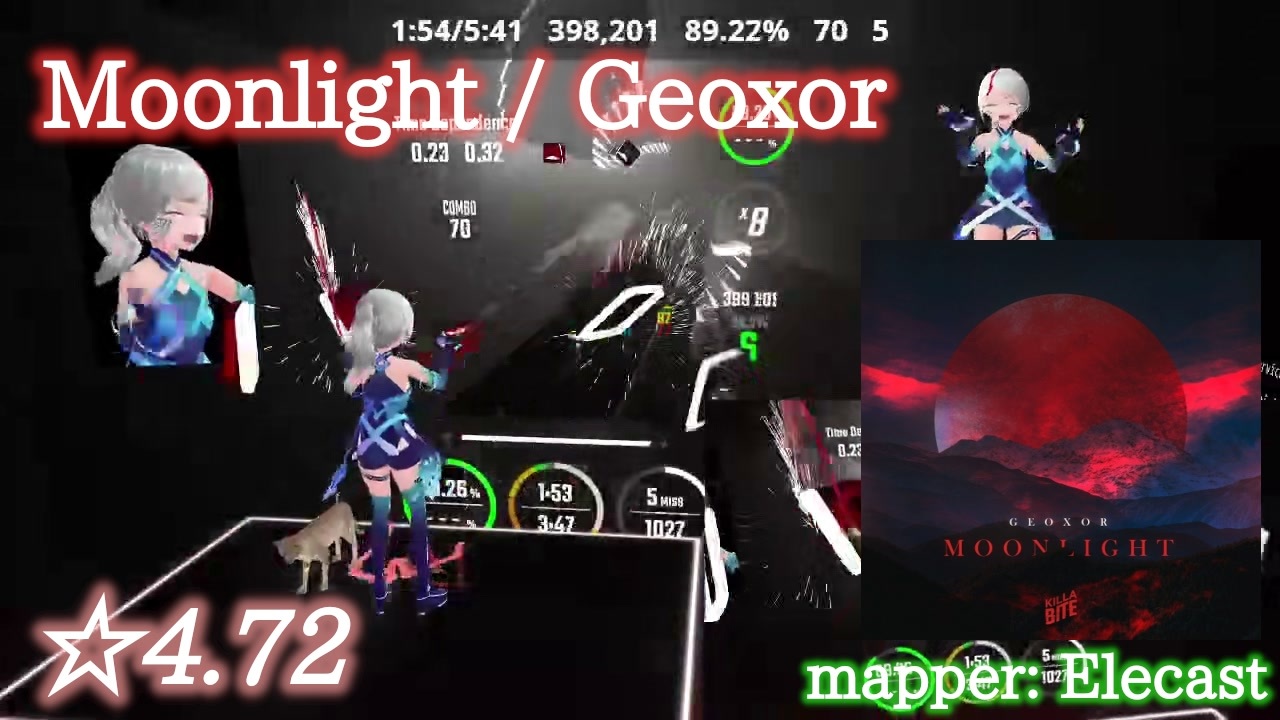 【ビートセイバー】Moonlight - Geoxor (Expert ranked ☆4.72)【S】 - ニコニコ動画