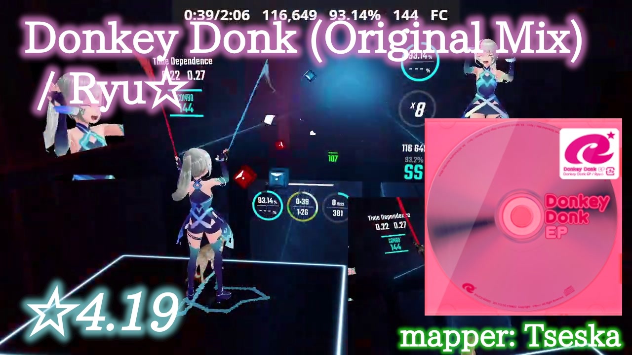 【ビートセイバー】Donkey Donk (Original Mix) - Ryu☆ (Normal ranked ☆4.19)【SS ...