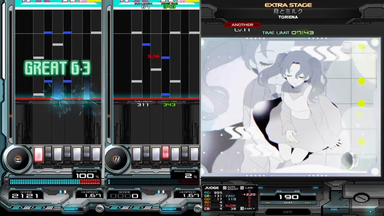 録画機能と逆位相で聴く月とミルク(SP ANOTHER)【beatmaniaIIDX CastHour】 - ニコニコ動画