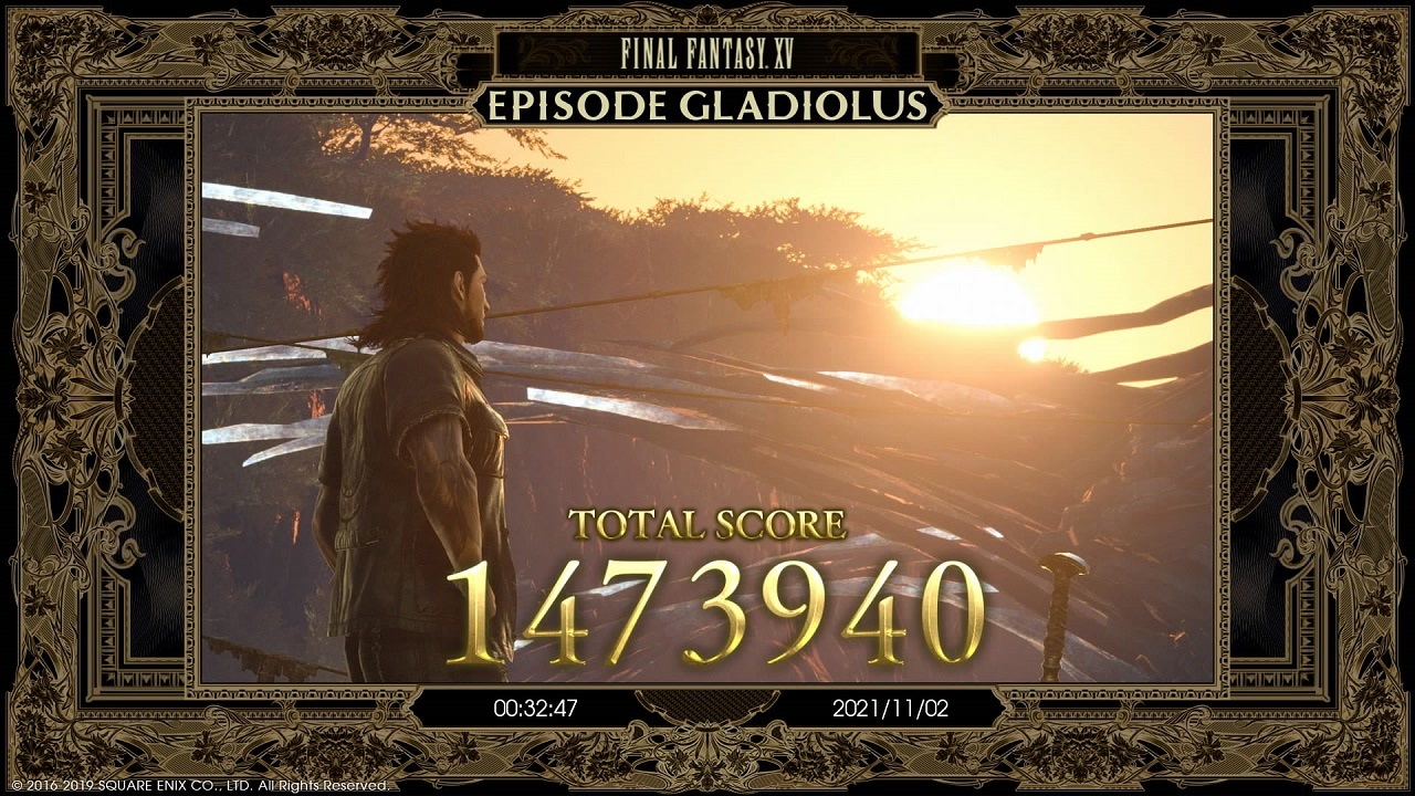 【FF15】 全国1位スコア 1473940 エピソードグラディオラス スコアアタック 【ファイナルファンタジーXV】 - ニコニコ動画