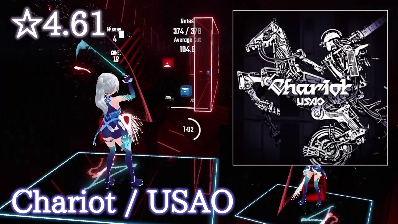 【ビートセイバー】Chariot - USAO (Hard ranked ☆5.32)【S】 - ニコニコ動画