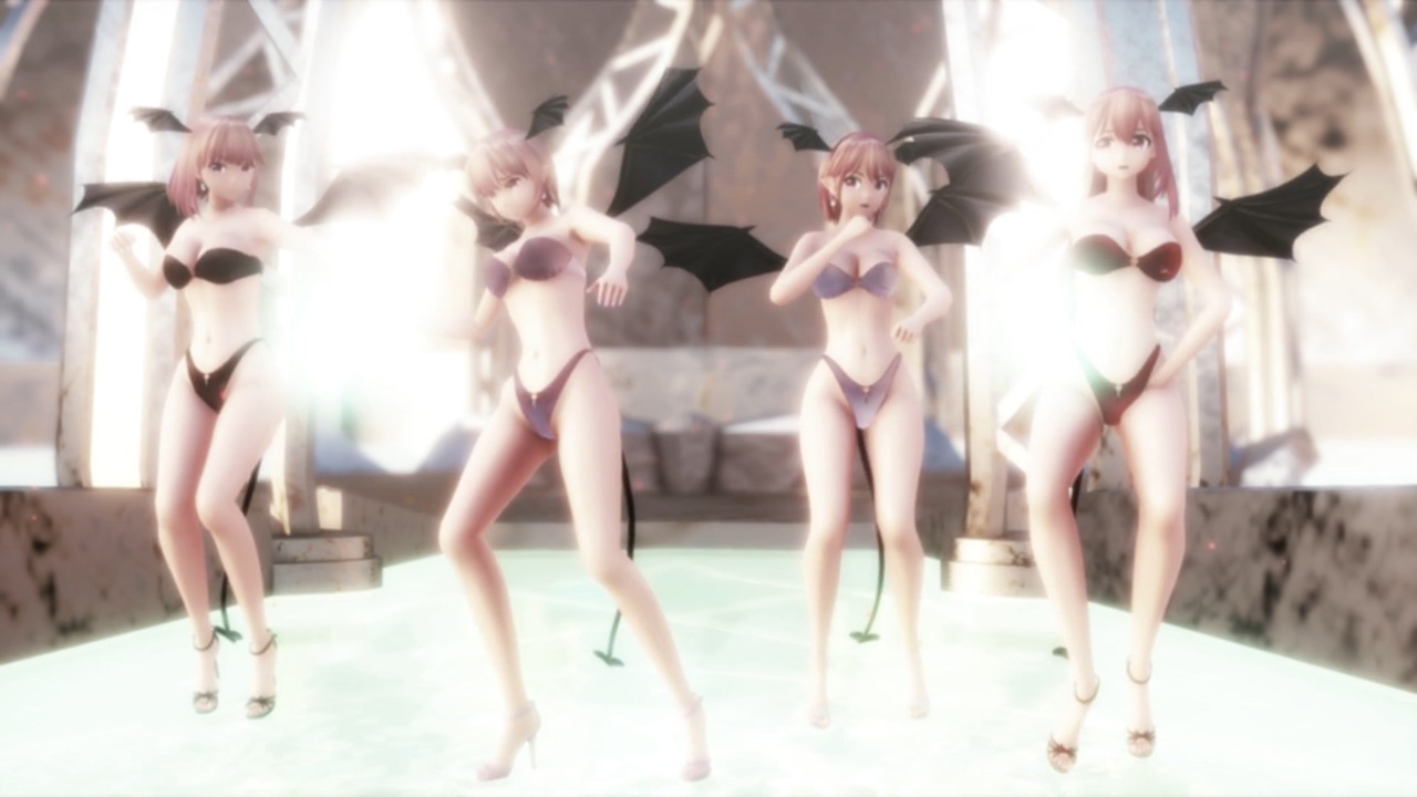 黒動[MMD]小悪魔4人でフラジール - ニコニコ動画