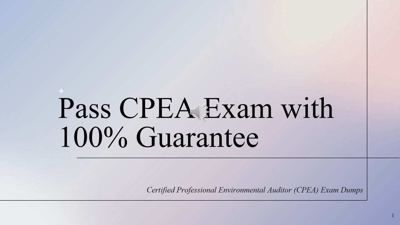 Certified Professional Environmental Auditor (CPEA) Exam Dumps - Pass ...