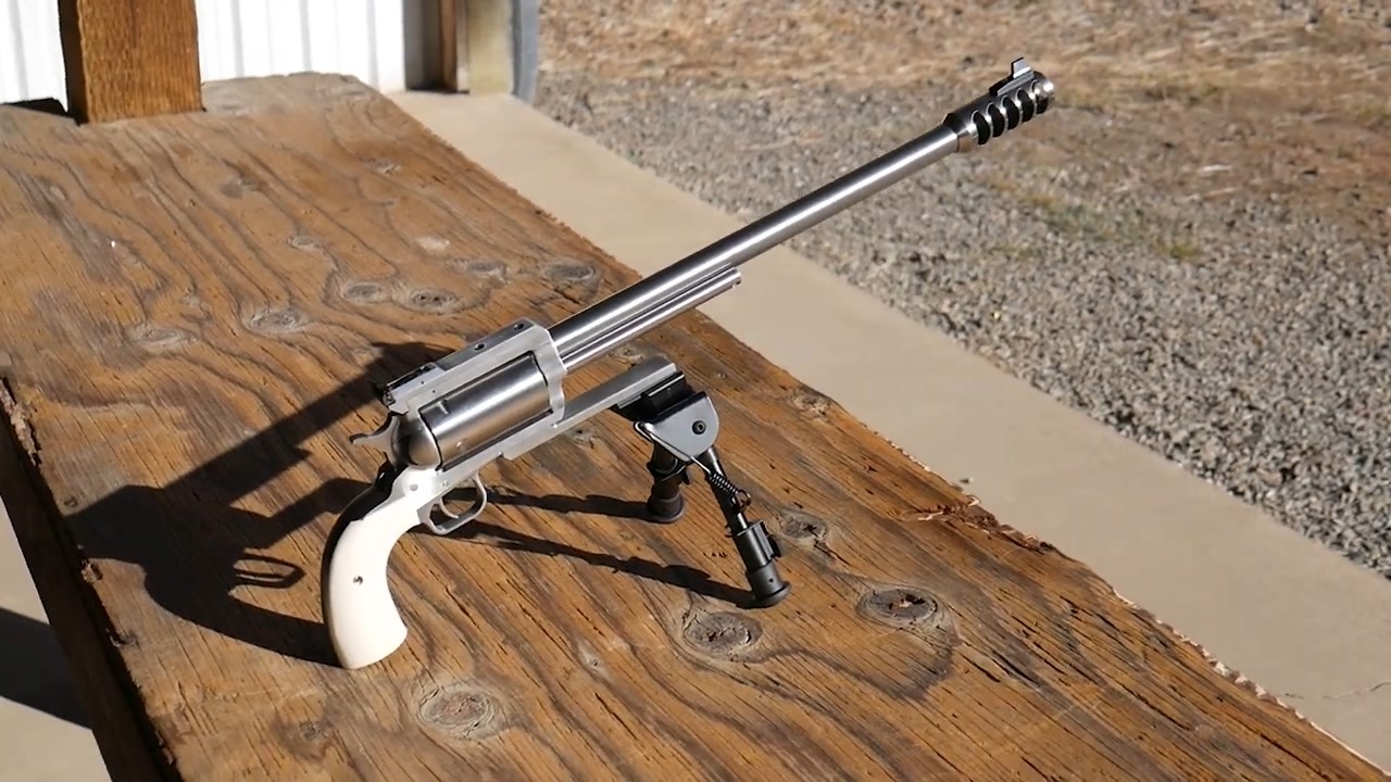 14インチ銃身のBFRで撃つ.500 bushwhacker - ニコニコ動画