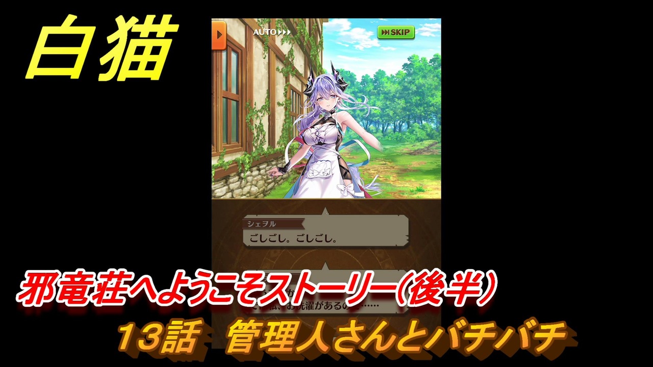 白猫 邪竜荘へようこそストーリー（後半） 13話 管理人さんとバチバチ ガチャキャラ ナコッタ（剣）シェヲル（弓） ＃22 【白猫プロジェクト