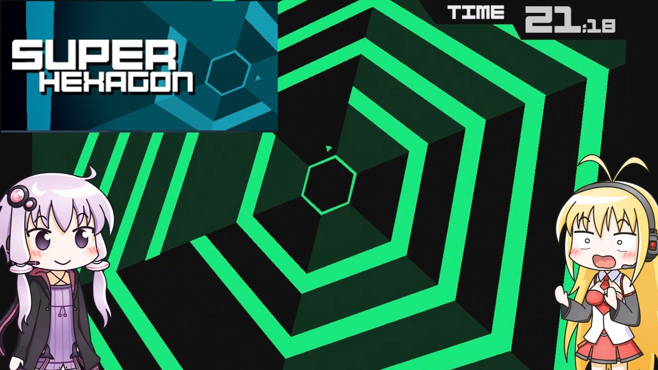 【SUPER HEXAGON】ゆかマキがだらだらとゲームするだけ #8【VOICEROID実況】 - ニコニコ動画
