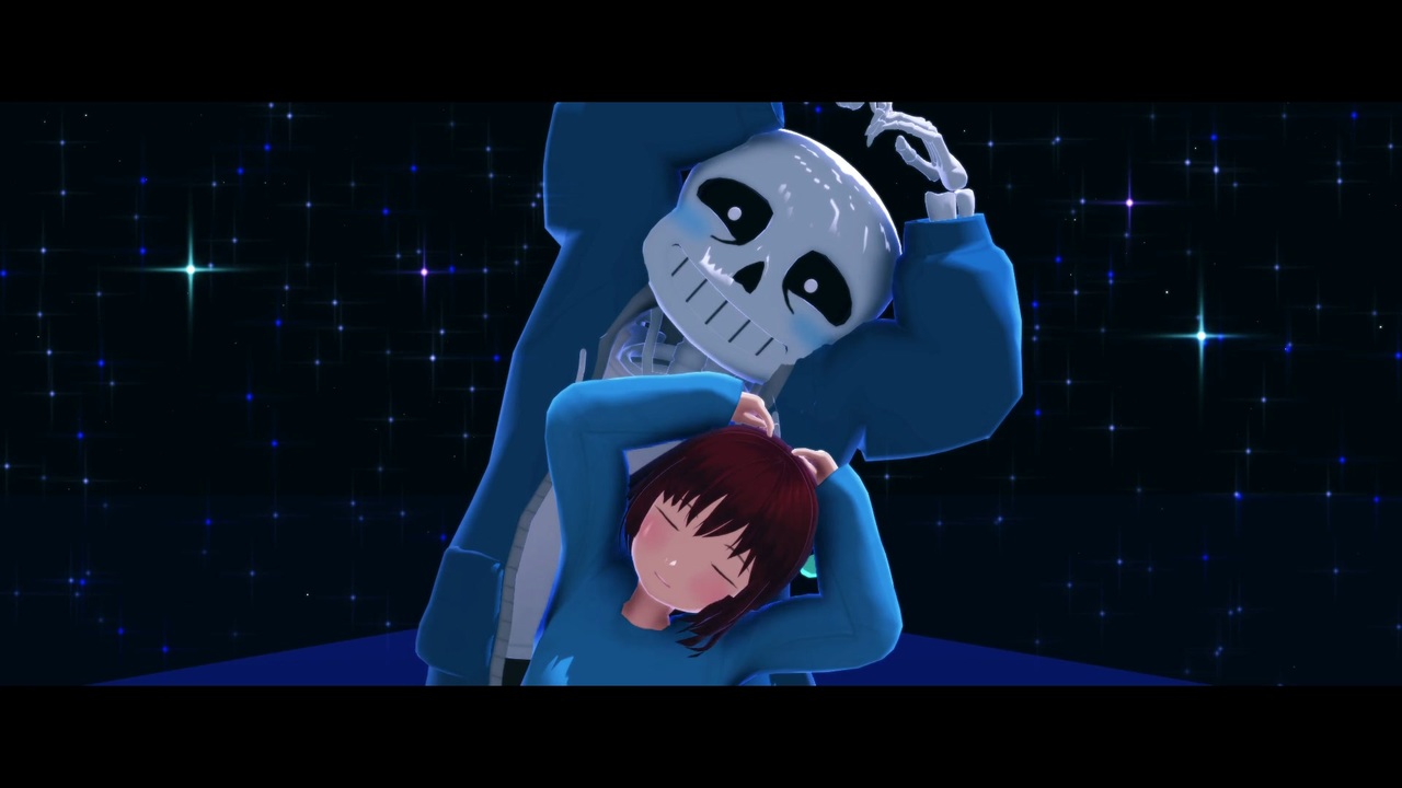 【MMDundertale】SansとFriskで45秒【Vroid MMD】 - ニコニコ動画