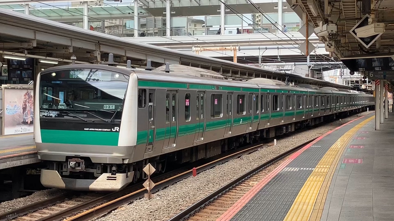 JR East E233-7000 Series Osaki Tokyo Japan 日本 東京 大崎 JR東日本 E233系7000番台 Feb.2024 - ニコニコ動画