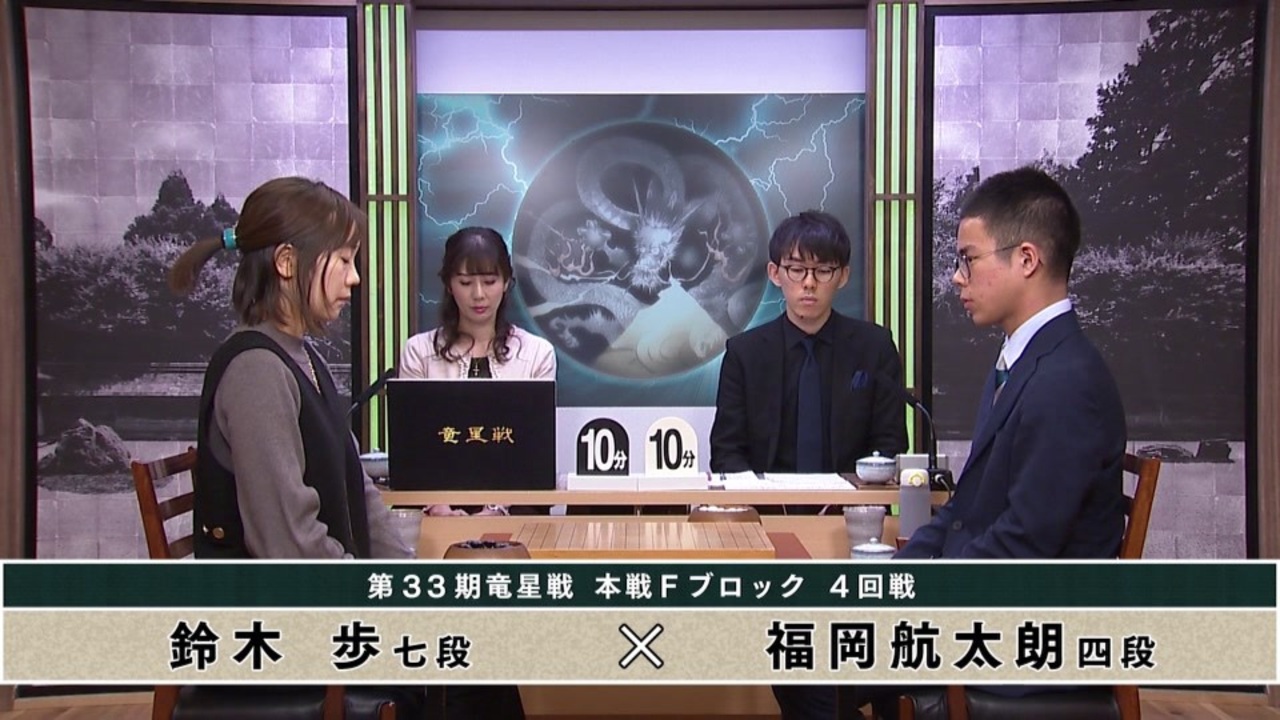 【最速配信】第33期 竜星戦 本戦fブロック 4回戦 鈴木 歩七段 Vs 福岡航太朗四段 ゲーム動画 ニコニコ動画