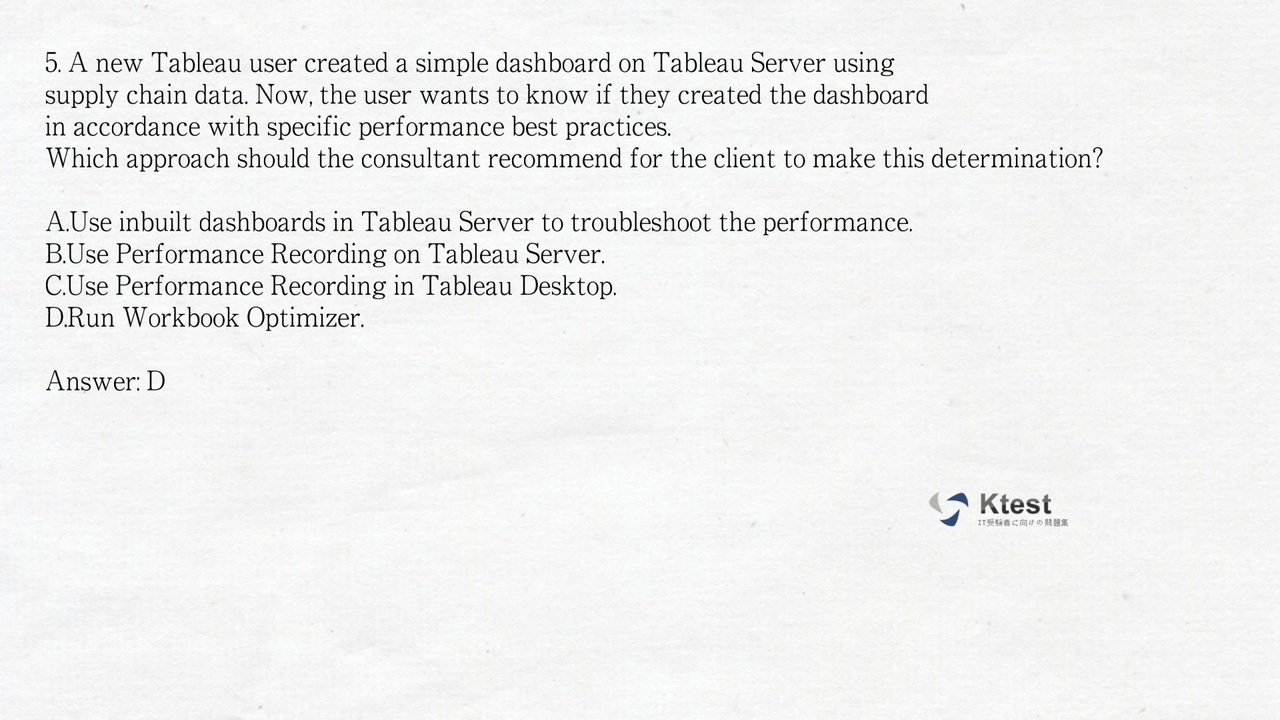 Tableau Certified Consultant TCC-C01試験資格参考書 - ニコニコ動画