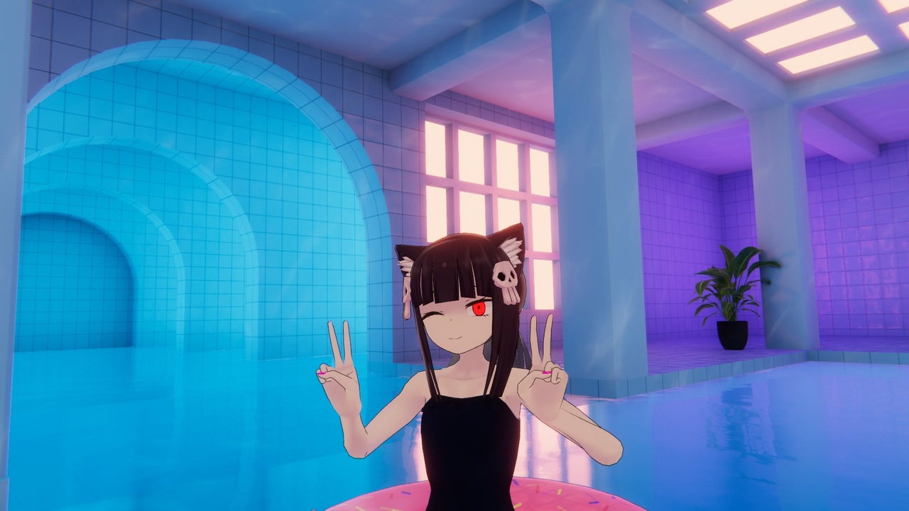 【VRChatワールド紹介】Vaporwave Poolrooms - ニコニコ動画