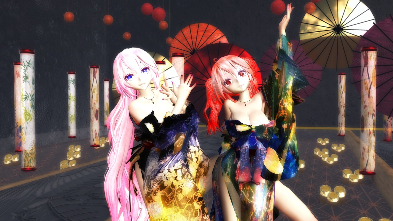 MMDホロライブ 240602【III】Tda式 巡音ルカ 重音テト kimono style【カメラ・リップモーション配布】 - ニコニコ動画