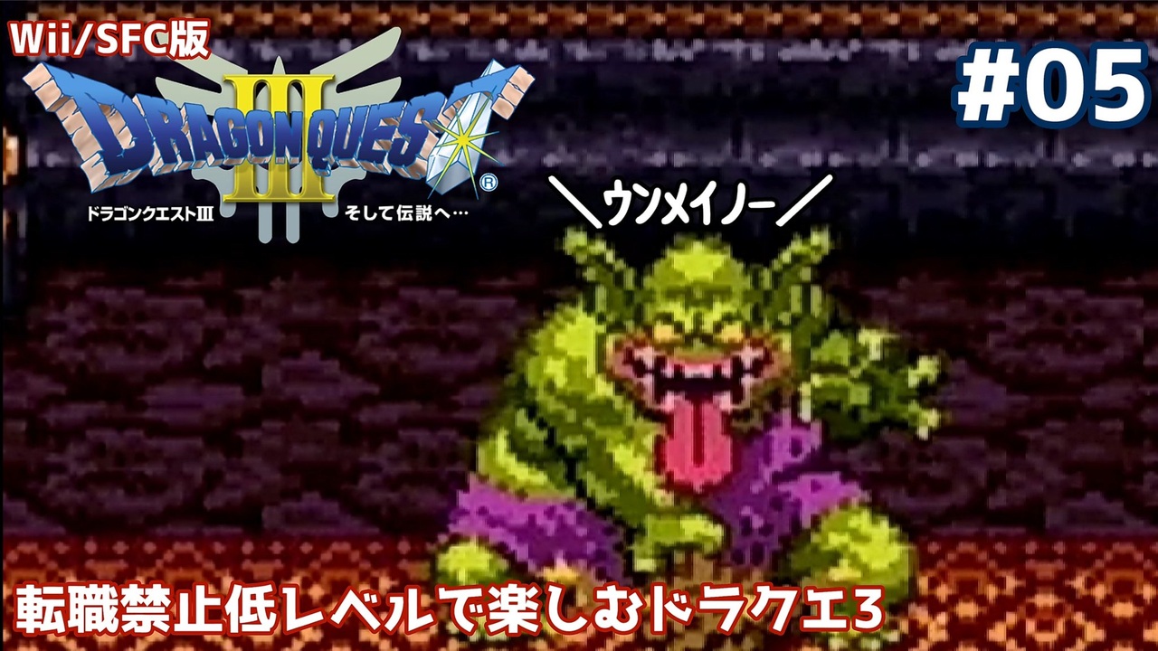 転職禁止低レベルで楽しむドラクエ3 #05【Wii/SFC版/ゆっくり実況】 - ニコニコ動画