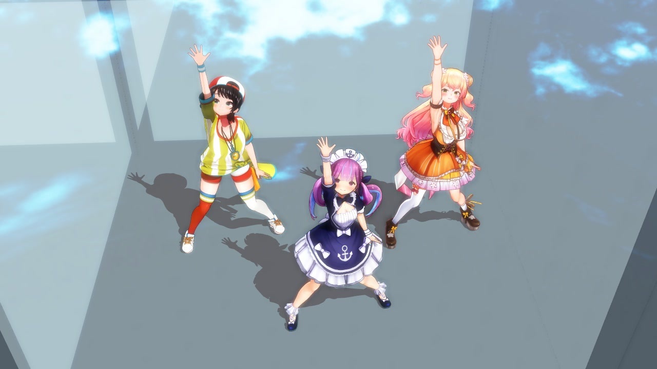 【MMDホロライブ】湊あくあ・大空スバル・桃鈴ねね／Surges - ニコニコ動画