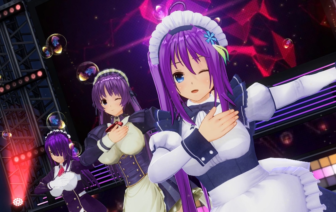 【COM3D2】紫なメイド達で「Night Magic Fire」 - ニコニコ動画
