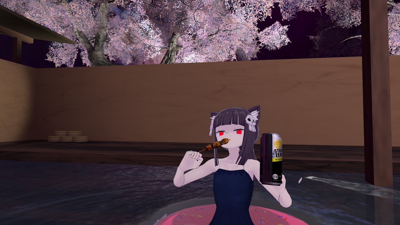 【VRChatワールド紹介】飲酒風呂（露天）-Drinking in the bath- - ニコニコ動画