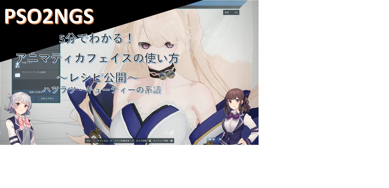 PSO2NGS：5分でわかるアニマティカフェイス～使い方とレシピ公開～ - ニコニコ動画