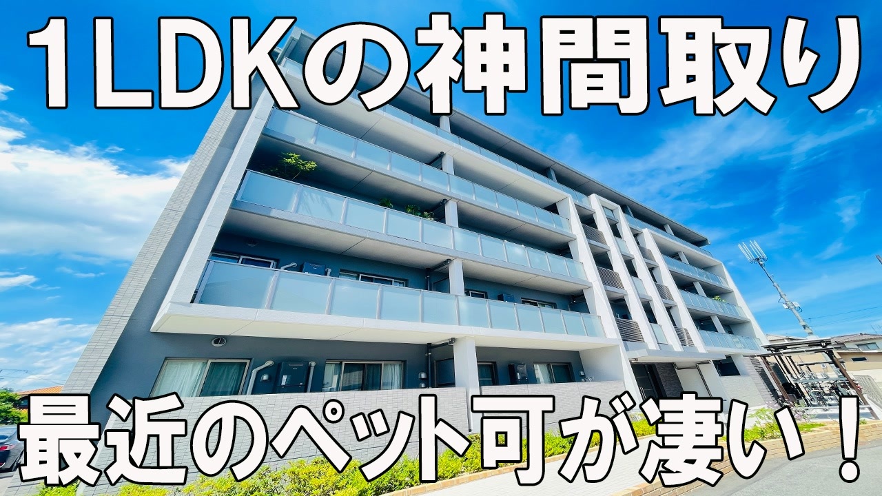 ペット可小型犬・猫飼育OKオシャレな1LDK賃貸マンション ハイロード岡山市北区北方 - ニコニコ動画