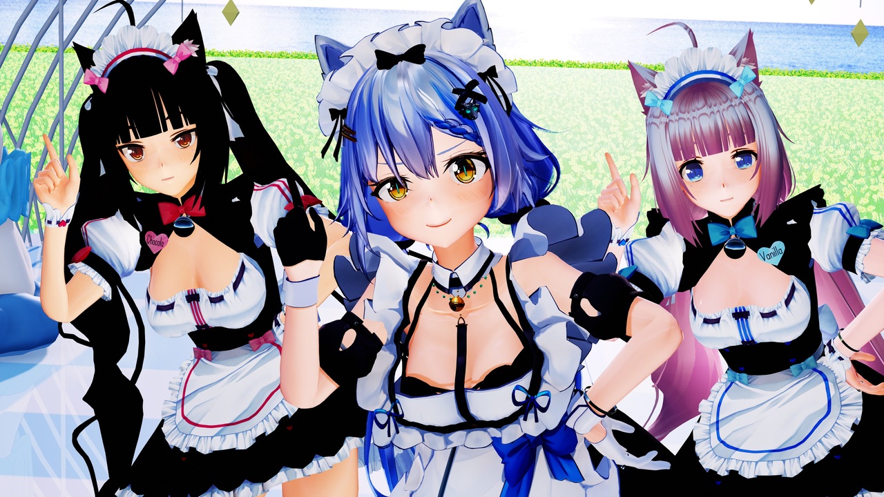 【第4回MMD廃】【MMD】3人で『ラビットホール/Rabbit Hole』エルザちゃん&ショコラちゃん&バニラちゃん(づなうじ様Ver.) - ニコニコ動画