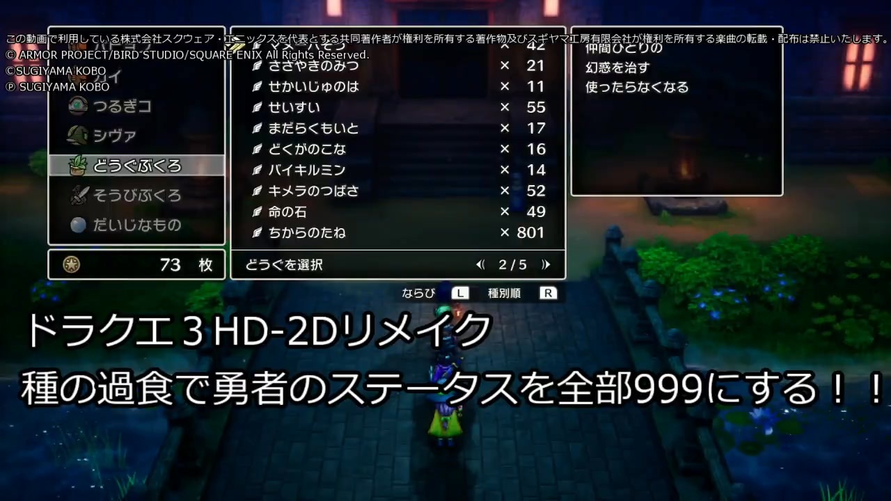 【最強勇者：ドラクエ3HD-2Dリメイク】種集めでバラモス討伐前に勇者のステータスを最大に育てる！：ドラゴンクエスト3そして伝説へ…（2024HD-2Dリメイク）【switch】 - ニコニコ動画