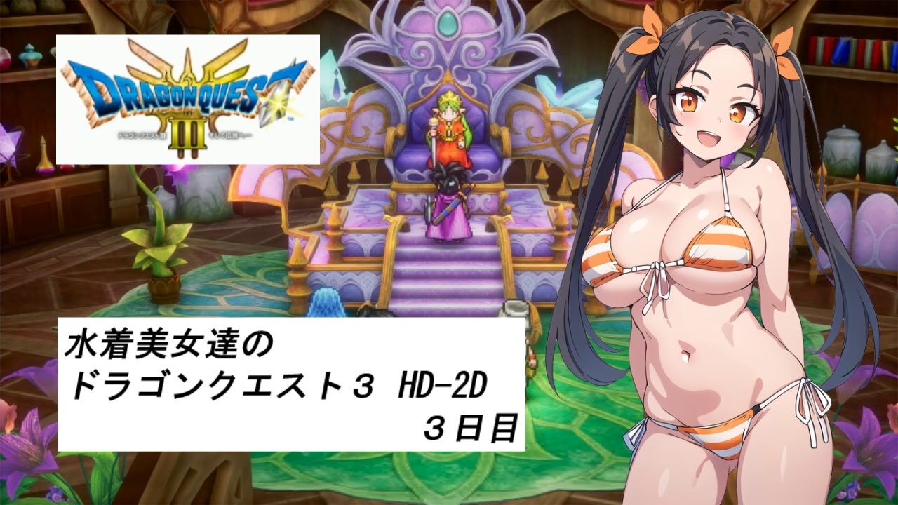 水着美女達のドラゴンクエスト3 HD-2D 3日目『ソフトウェアトークオリキャラ実況』 - ニコニコ動画