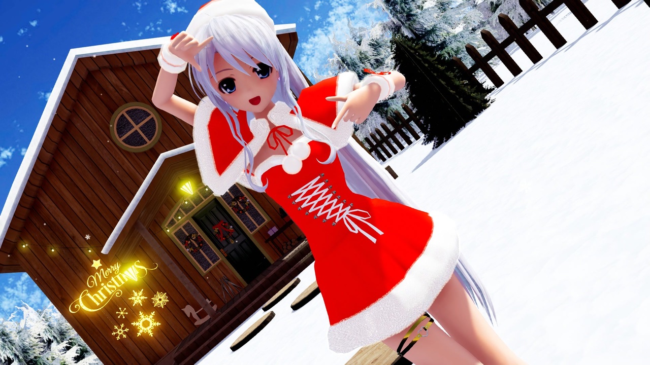 【MMD】らぶ式Yukiで『プラチナ』Santa dress ver. - ニコニコ動画