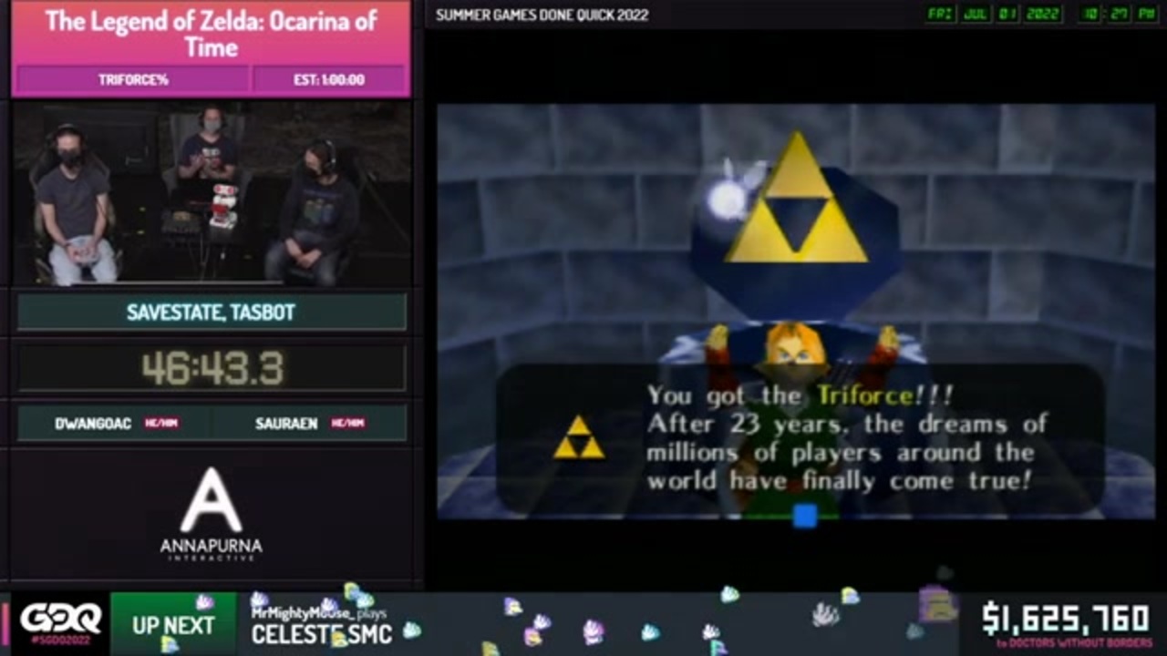 [TAS] N64 ゼルダの伝説 時のオカリナ "Triforce% ACE Showcase" by Sauraen, dwangoAC ...