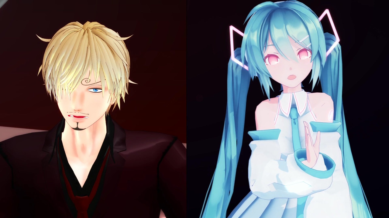 【2025年新春MMD祭り】【二人用カメラ配布】Red Rose【MMDワンピ/両翼】【Sour式初音ミク×2】 - ニコニコ動画
