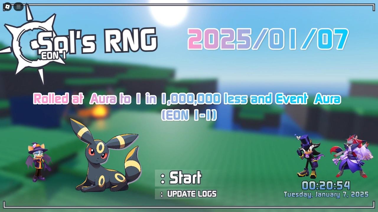 【Sol's RNG / ソルのRNG】 Rolled at Aura to 1 in 1,000,000 less and Event ...