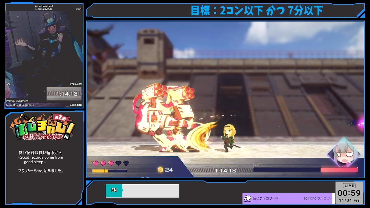 【RTA/speedrun】Attacker chan! Normal Mode 06:42 - ニコニコ動画